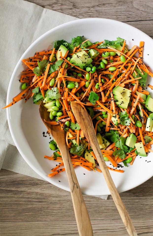 Ginger Citrus & Black Sesame Carrots w/ Edamame | The First Mess