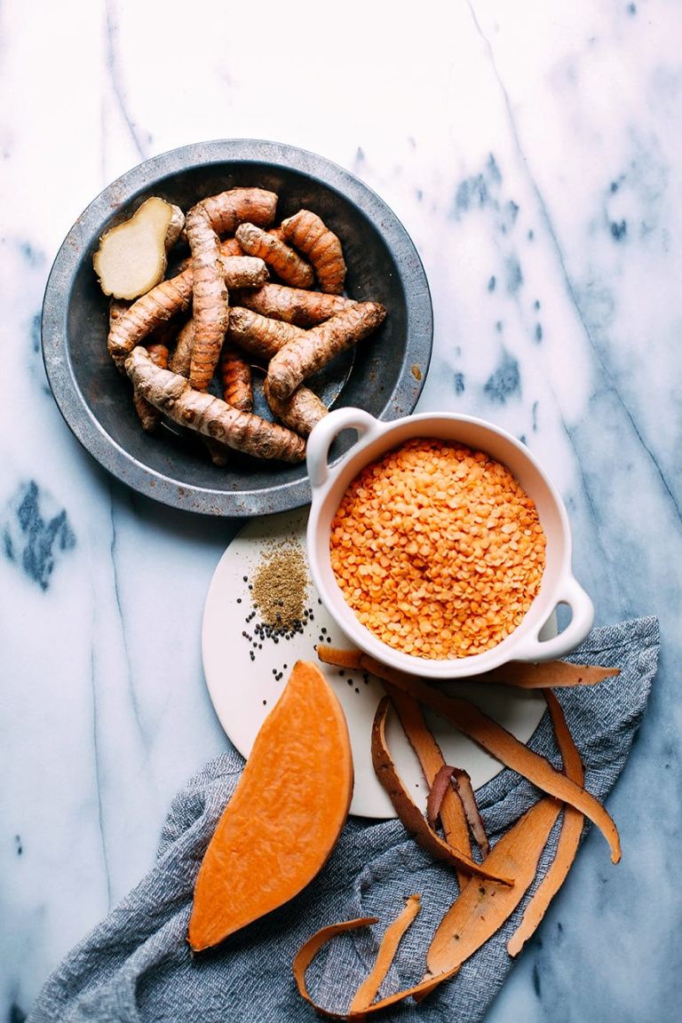 Sweet Potato Dal with Coconut Leeks | The First Mess
