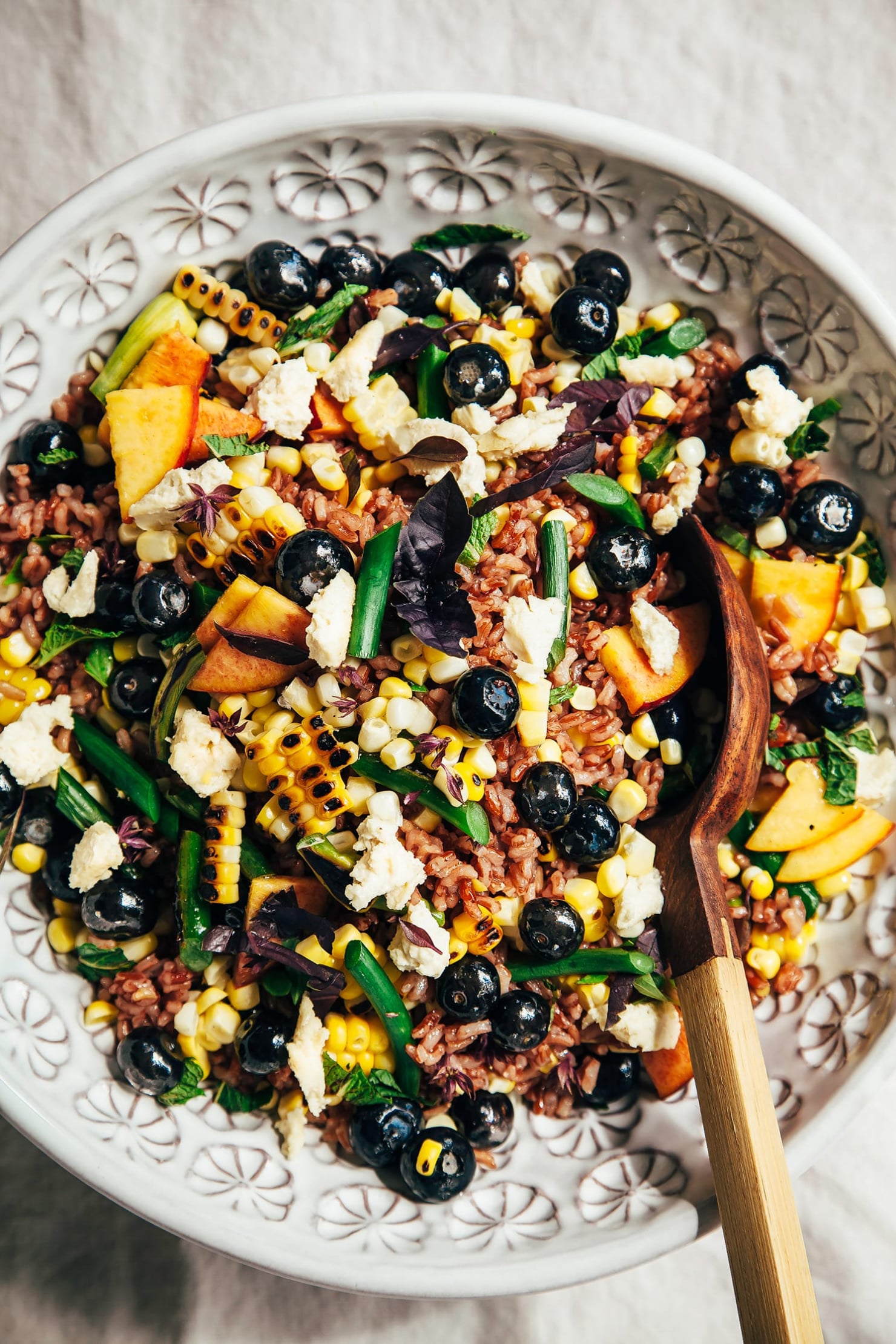 Summer Picnic Salad with Blueberries & Vegan "Feta" | The First Mess