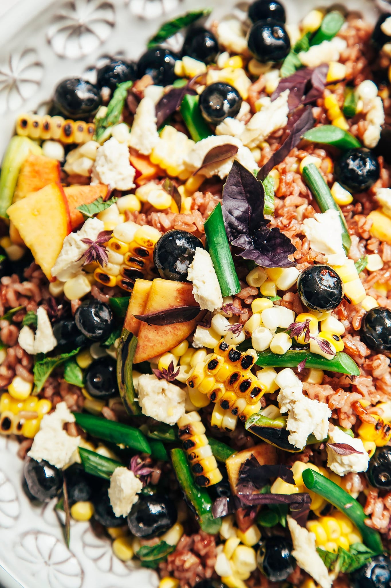 Summer Picnic Salad with Blueberries & Vegan "Feta" | The First Mess