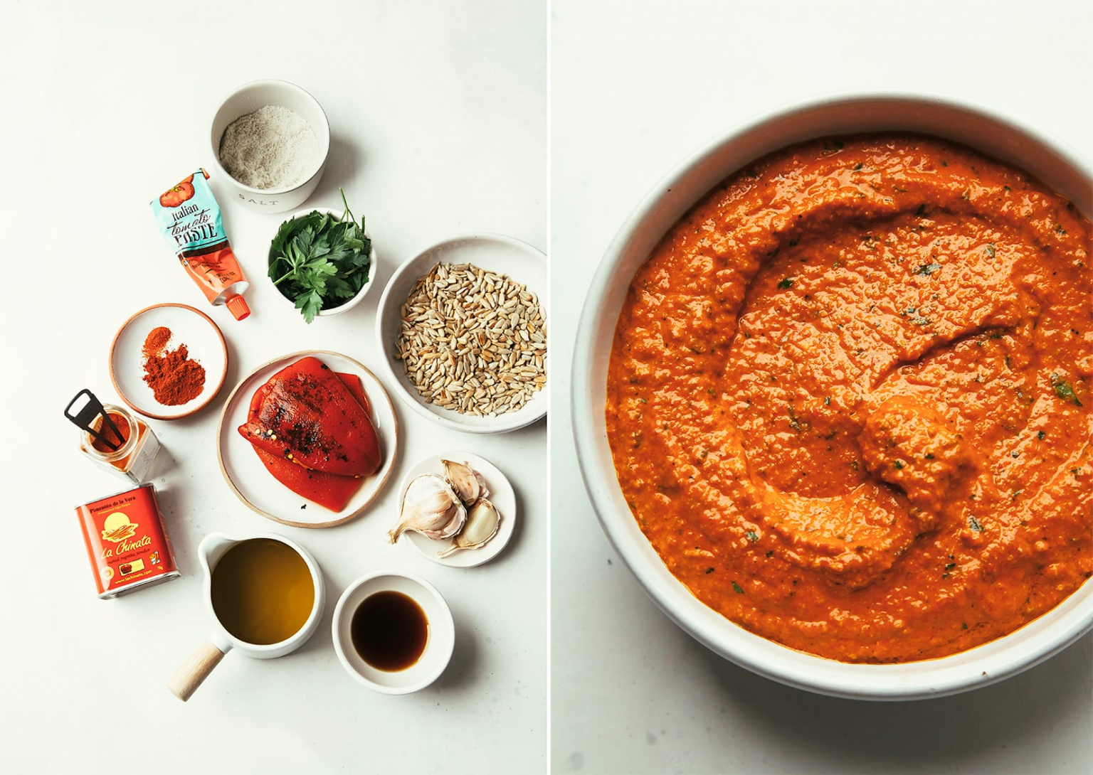 Romesco Roasted Whole Cauliflower w/ Tahini Cream | The First Mess