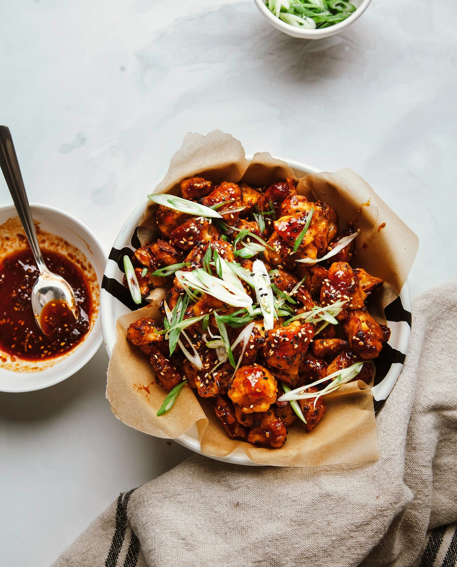 Sticky & Crispy Sesame Cauliflower Recipe | The First Mess