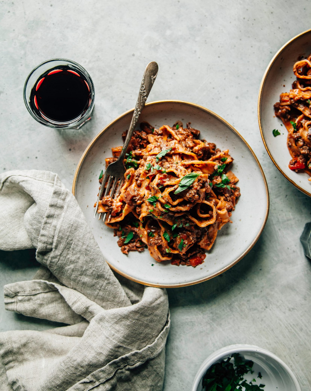 Hearty Mushroom & Beet Bolognese | The First Mess