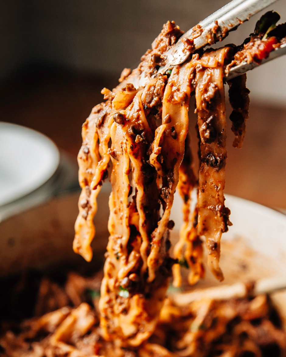 Hearty Mushroom & Beet Bolognese | The First Mess
