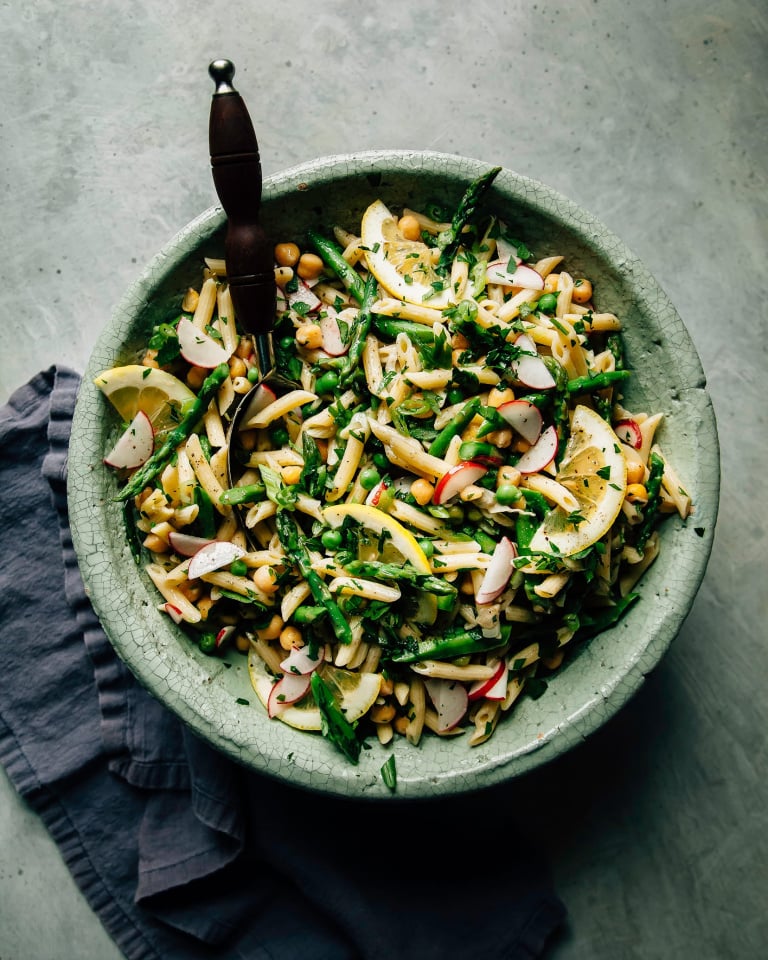 Lemony Spring Pasta Salad with Vegetables & Herbs | The First Mess