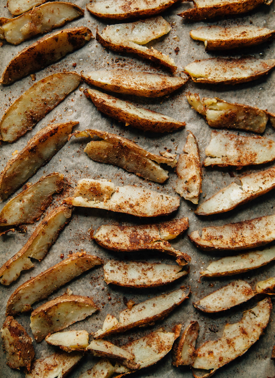 Loaded Shawarma-Spiced Fries with Lemony Tahini | The First Mess
