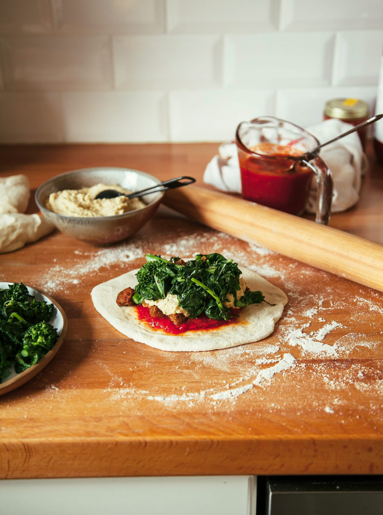 Vegan Sausage Calzones w/ Ricotta & Broccoli Rabe | The First Mess