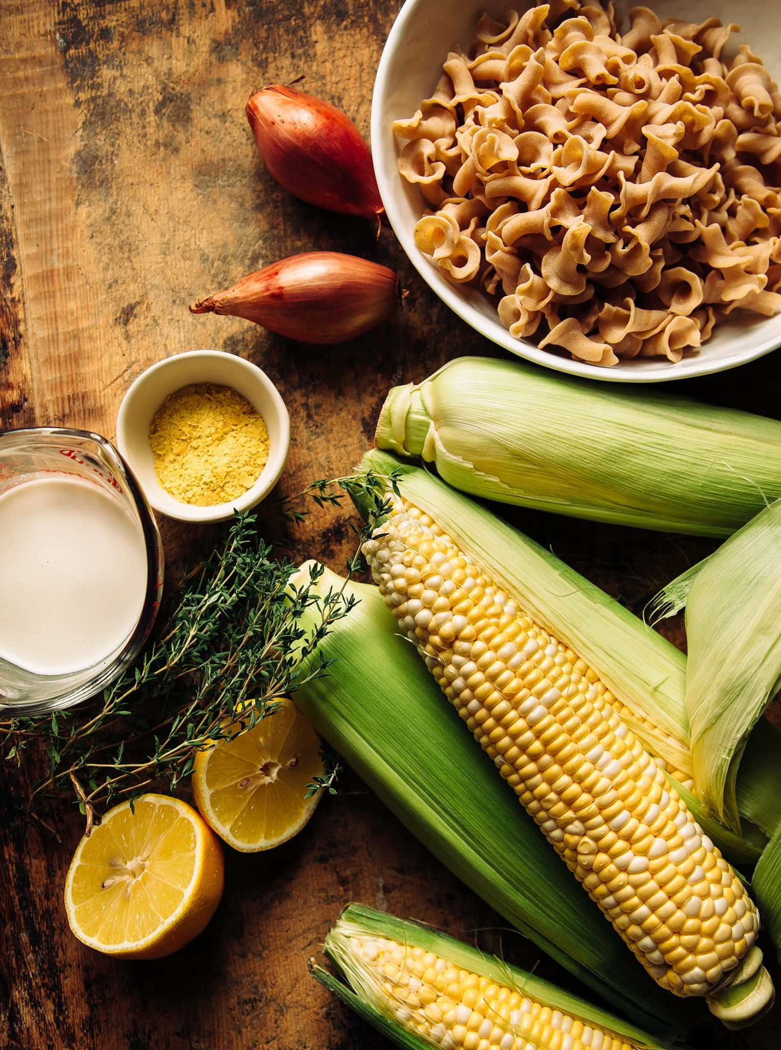 Creamy Corn & Lemon Pasta with Thyme | The First Mess