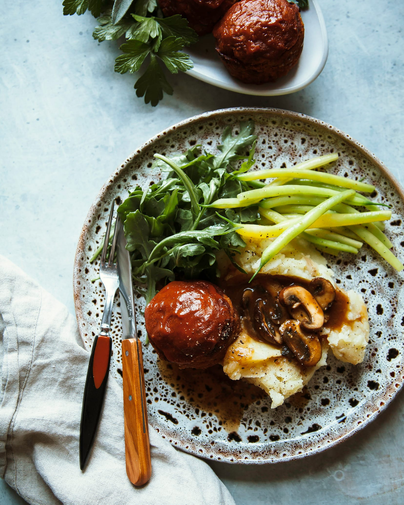 Spicy Vegan Buffalo Meatloaf Minis Recipe (gluten-free) | The First Mess
