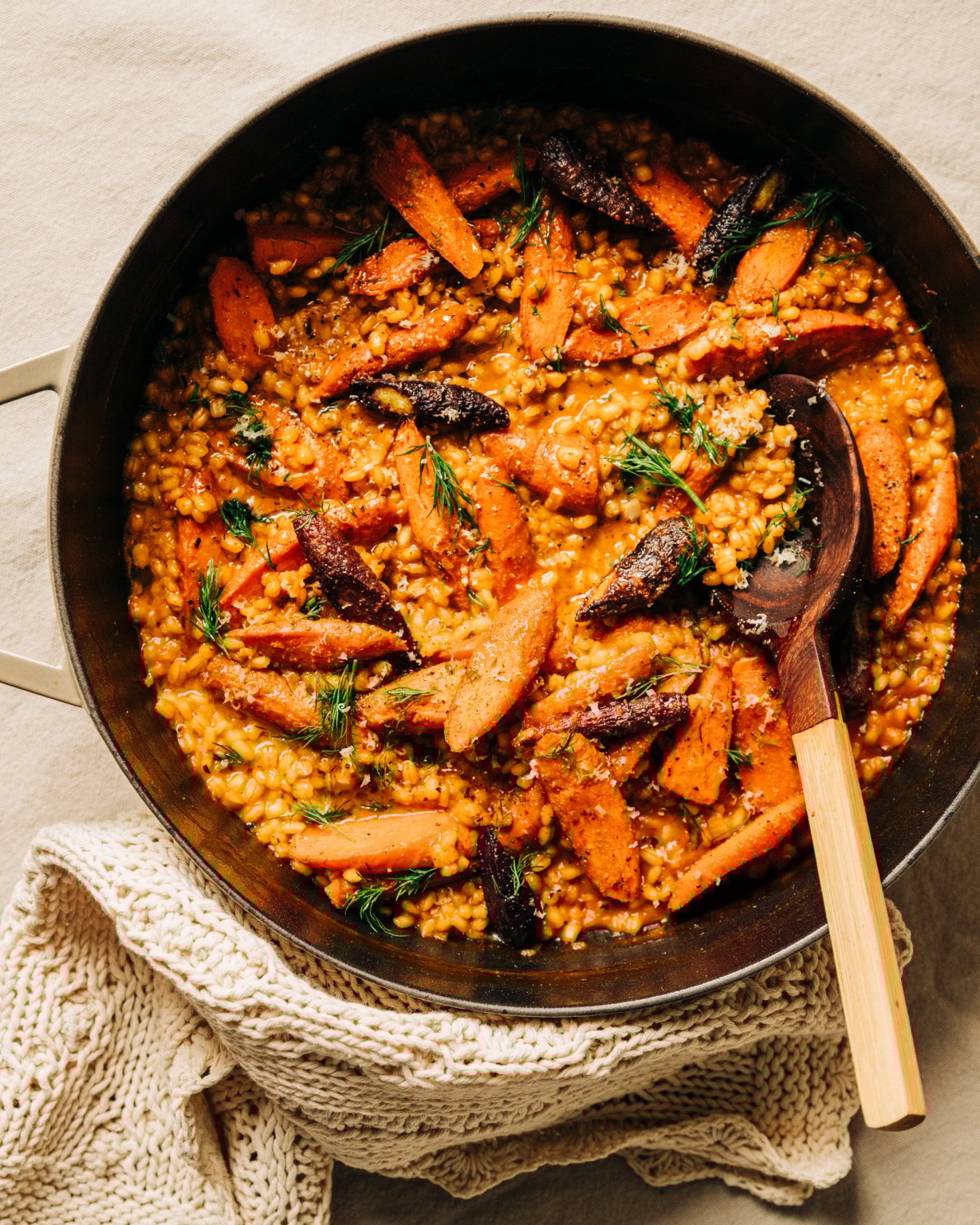 Vegan Barley Risotto with Roasted Carrots | The First Mess