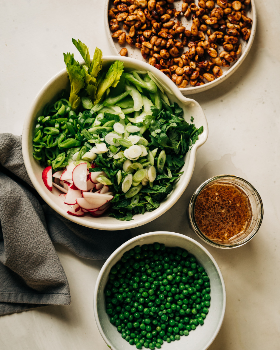 Spring Rice Noodle Salad with Chili Maple Peanuts | The First Mess
