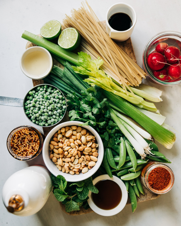 Spring Rice Noodle Salad with Chili Maple Peanuts | The First Mess