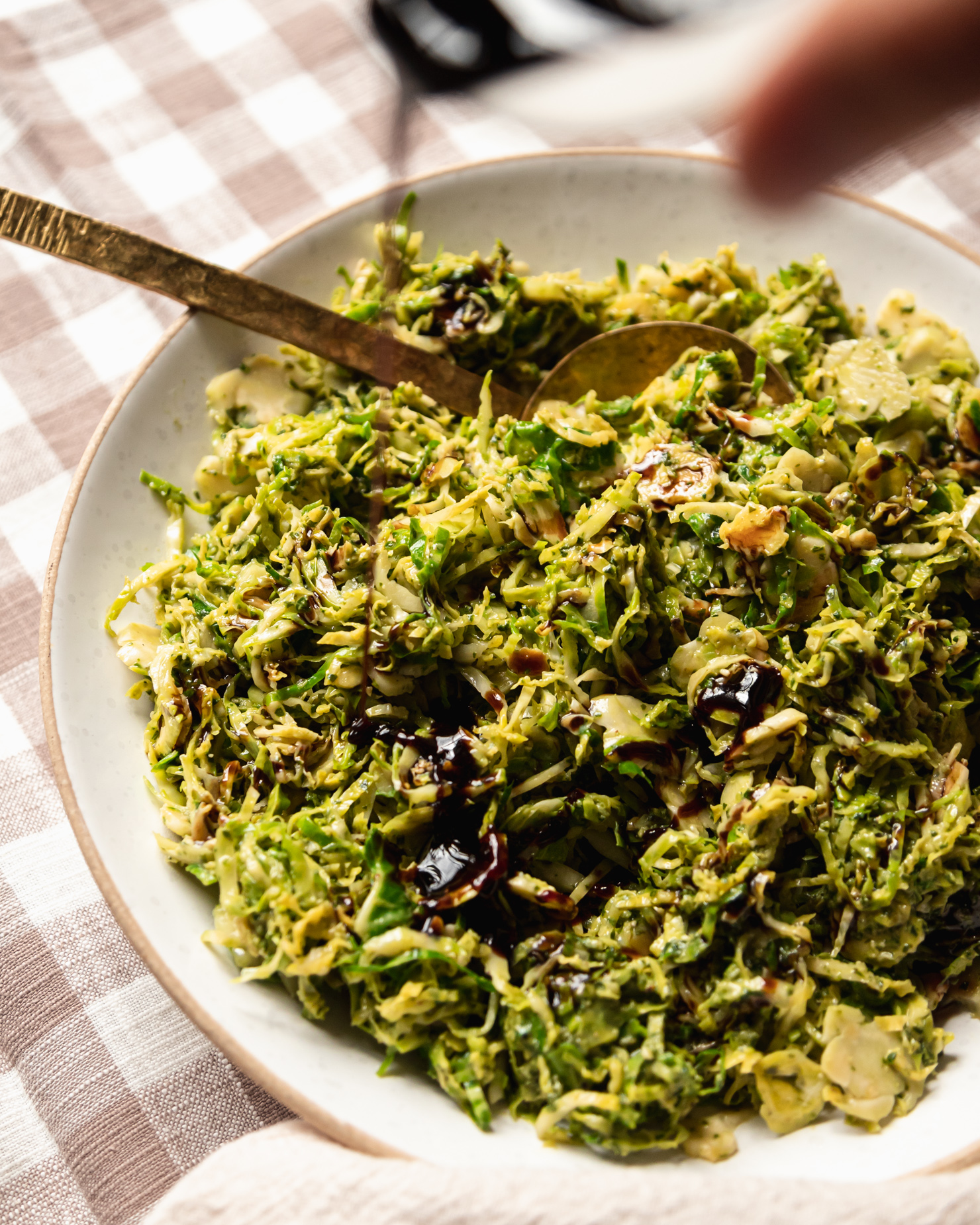 Sautéed Shaved Brussels Sprouts with Pesto | The First Mess