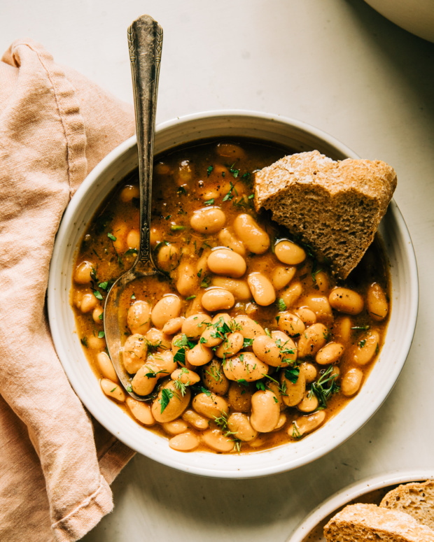One-Pot Brothy Beans with Herbs & Lemon | The First Mess