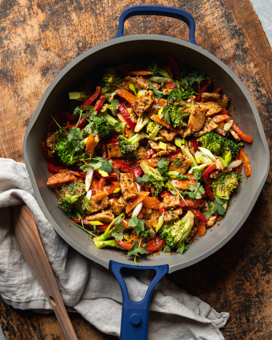 Almond Butter Tempeh Stir Fry | The First Mess