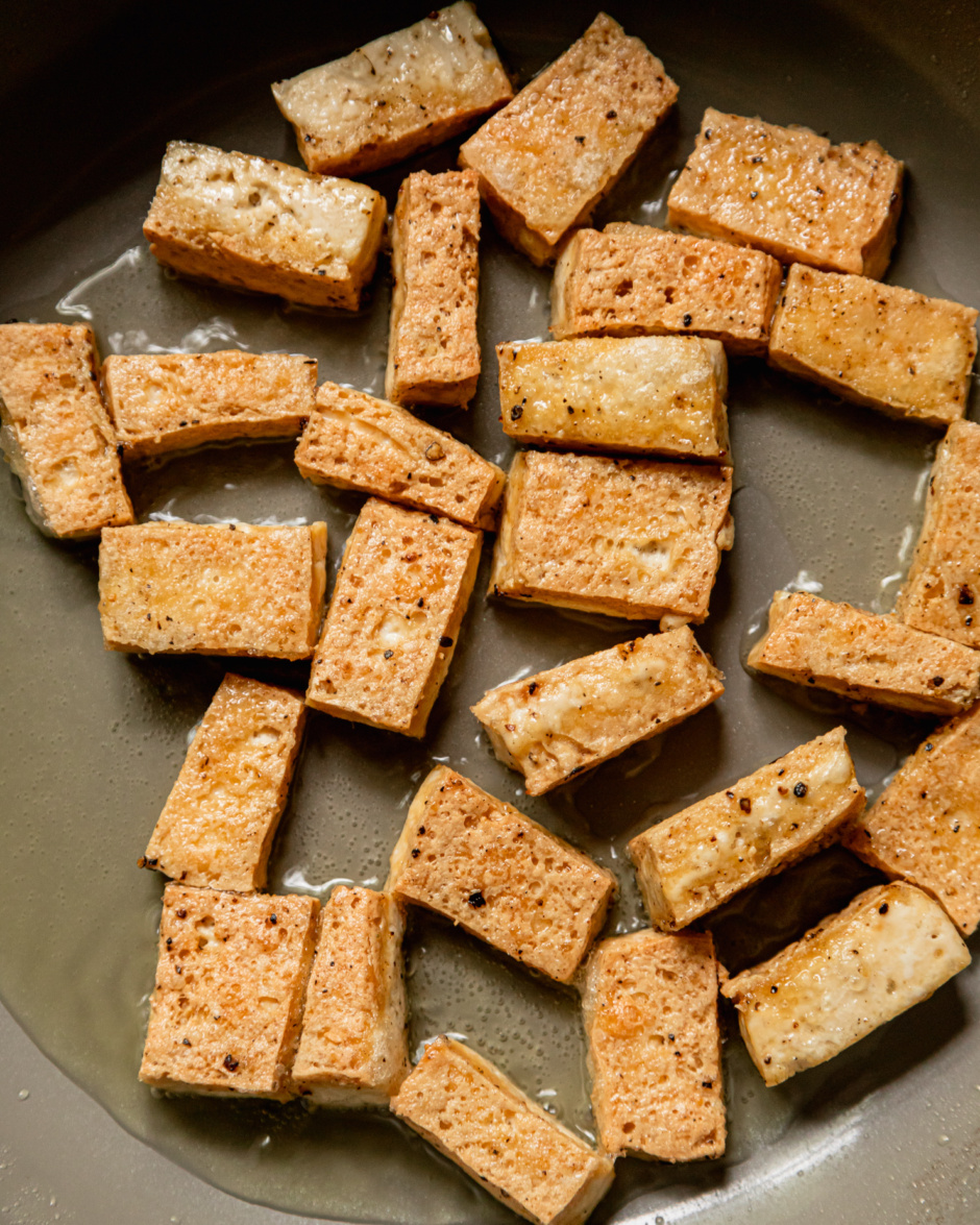 Spicy Maple Tofu Bowls with Golden Garlic Rice | The First Mess