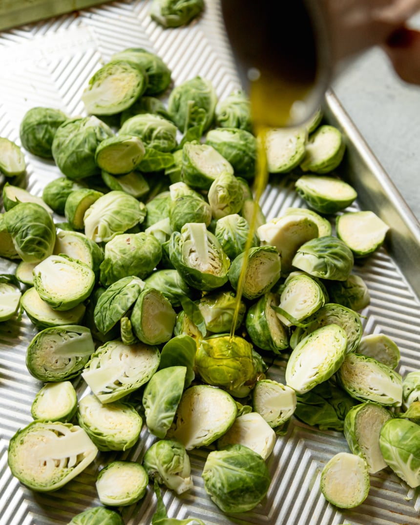 Roasted Brussels Sprouts with Smoky Almond Bits | The First Mess