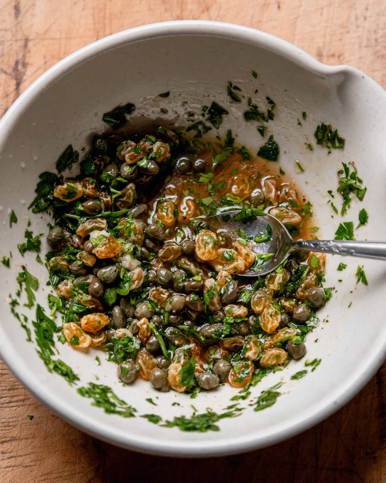 Oven-Roasted Cabbage Wedges with Caper Raisin Relish | The First Mess