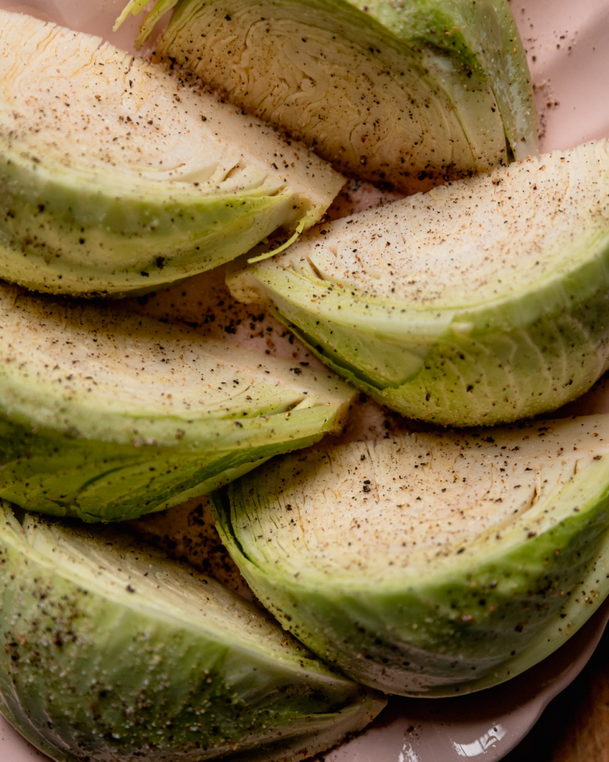 Oven Roasted Cabbage Wedges With Caper Raisin Relish The First Mess