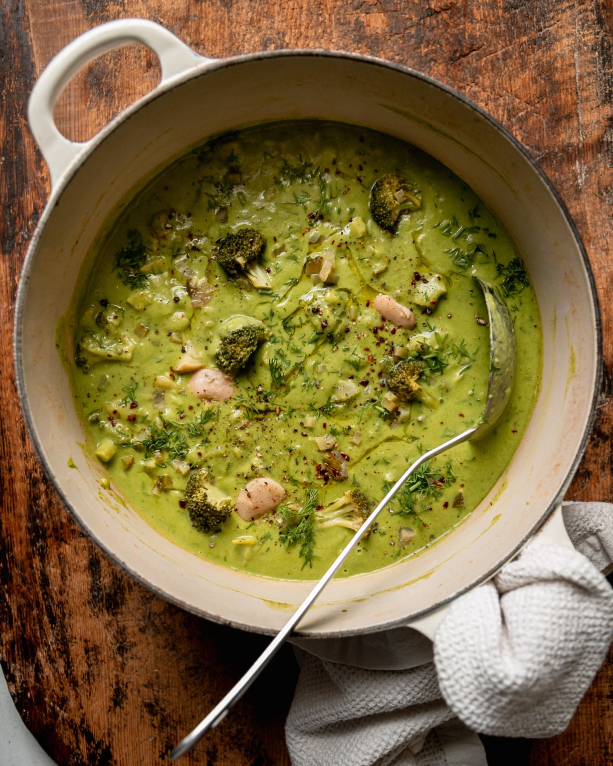 Broccoli Dill Pickle Soup with White Beans & Potatoes | The First Mess
