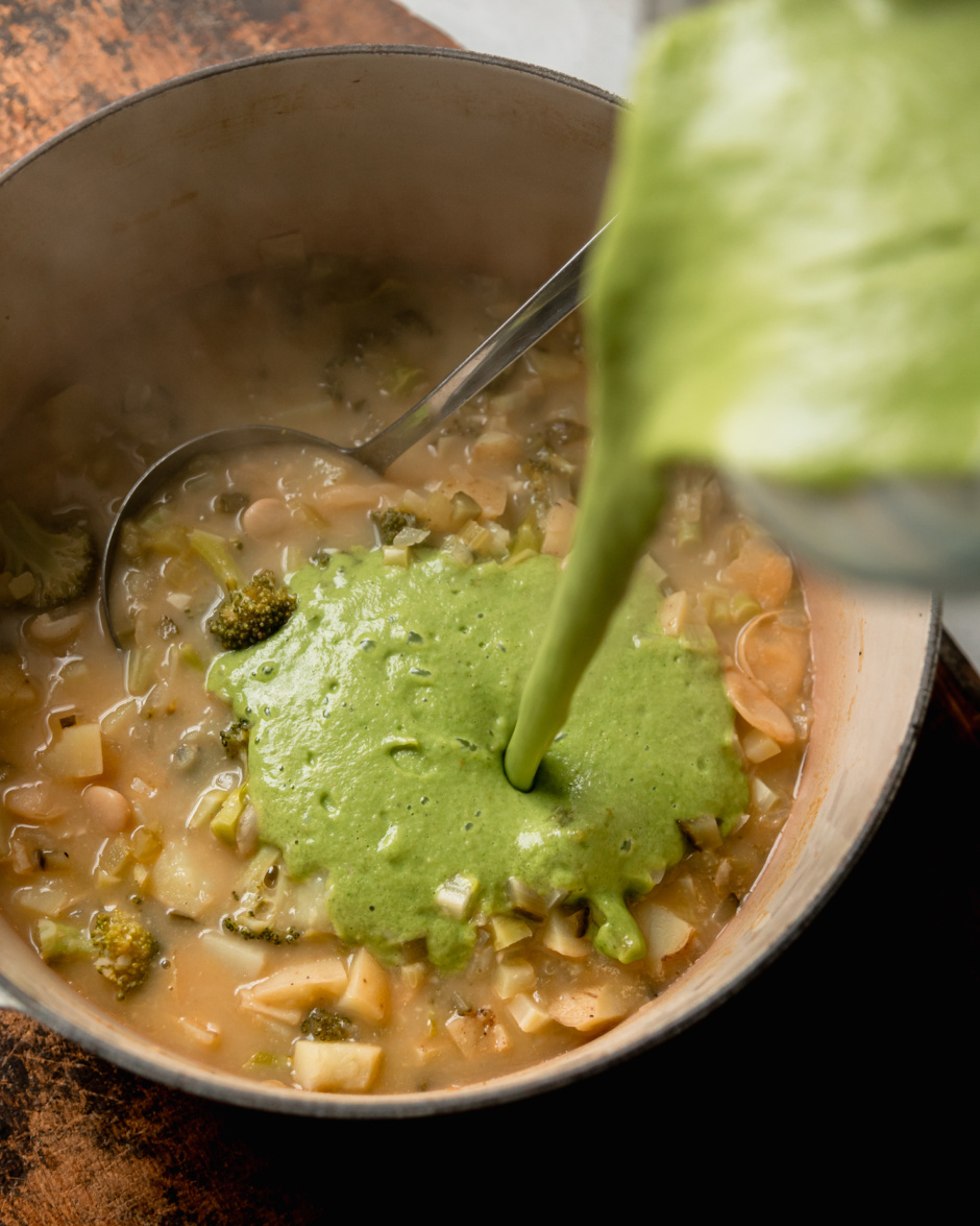 Broccoli Dill Pickle Soup with White Beans & Potatoes | The First Mess