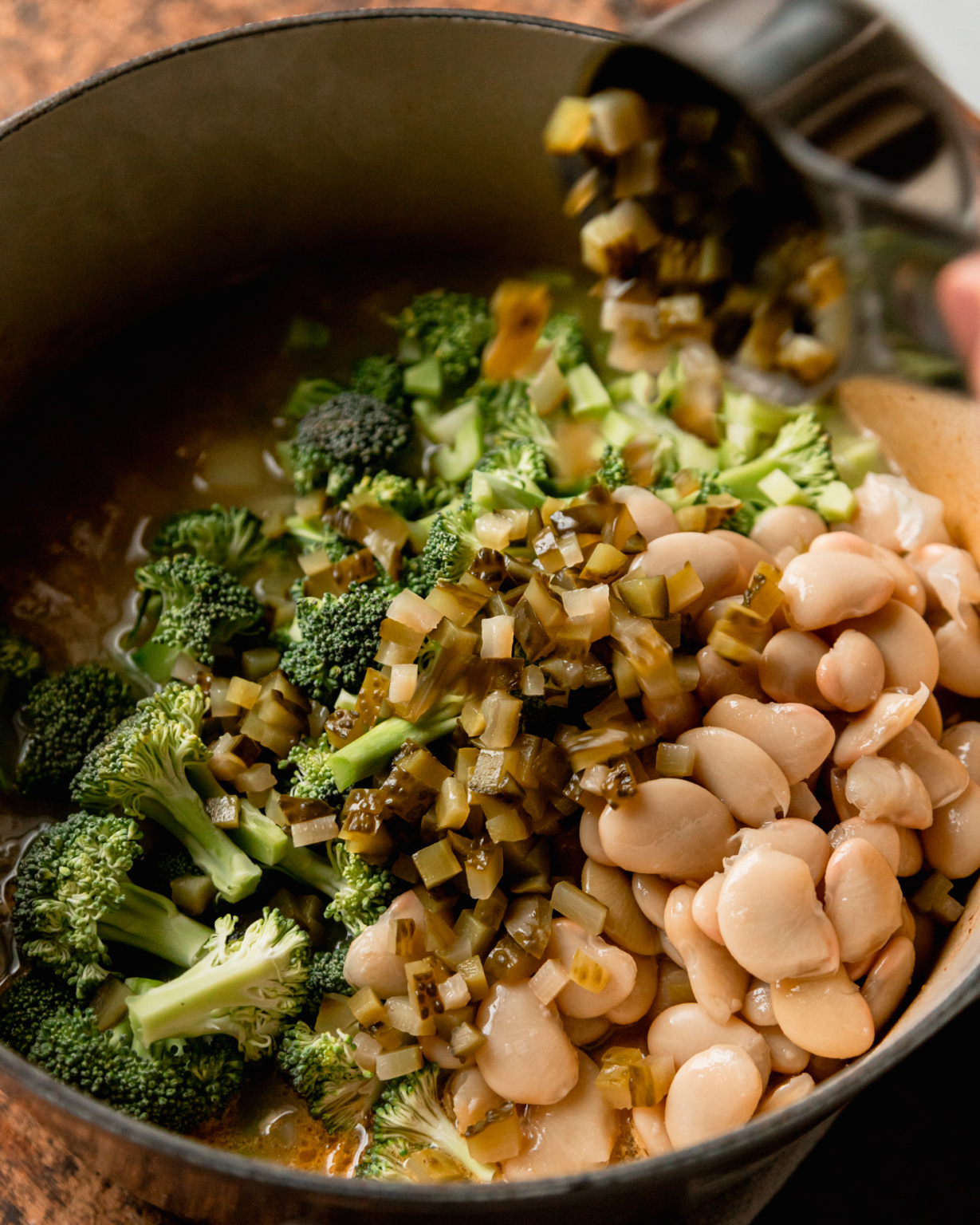 Broccoli Dill Pickle Soup with White Beans & Potatoes | The First Mess