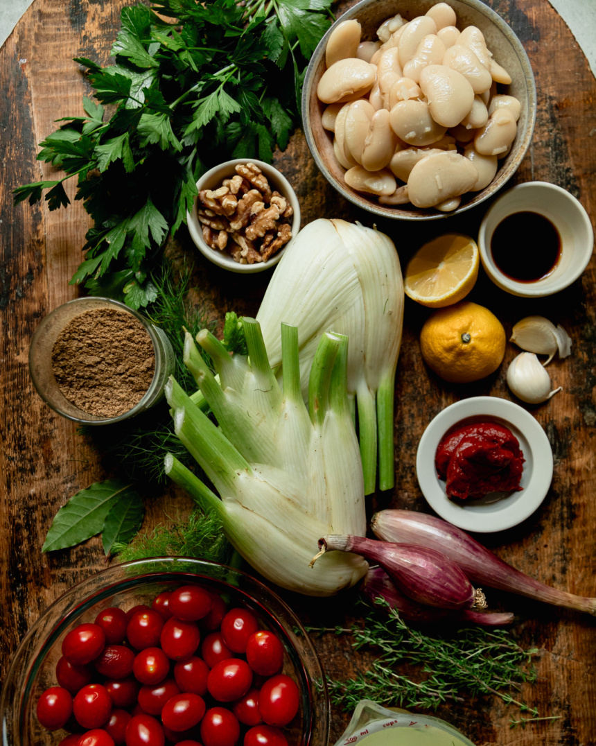 Cherry Tomato & Butter Bean Skillet with Caramelized Fennel | The First ...