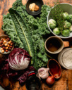Shredded Fall Greens Salad with Sherry Thyme Vinaigrette | The First Mess