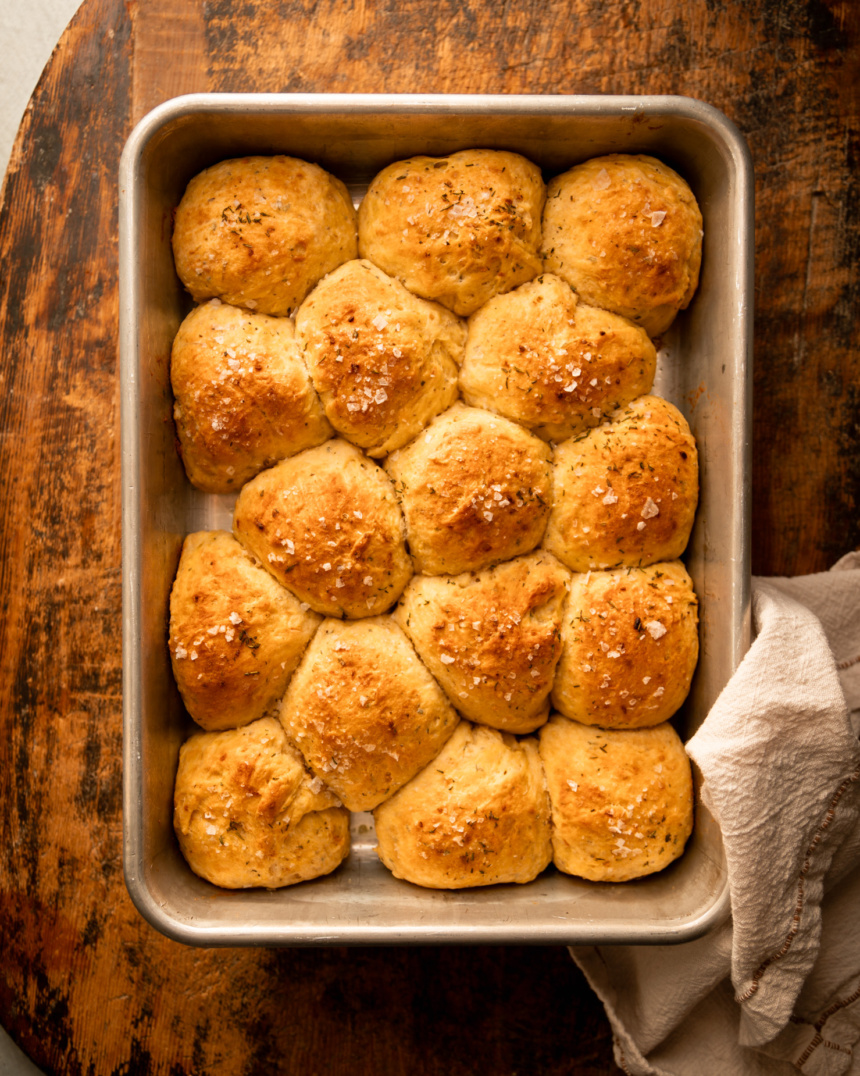 Savory No-Knead Dinner Rolls with Sweet Potato & Herbs | The First Mess