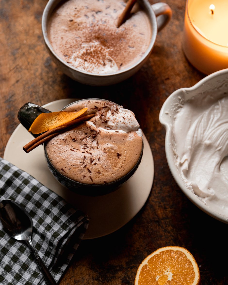 Cozy Spiced Vegan Orange Mocha | The First Mess