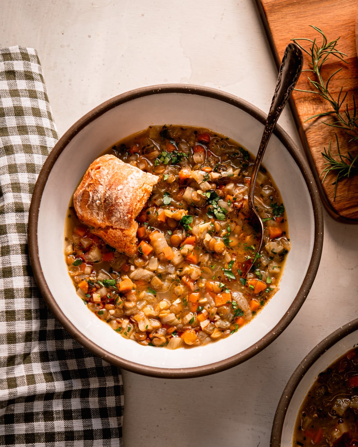 Lemony Lentil Vegetable Soup with Rosemary & Fennel | The First Mess