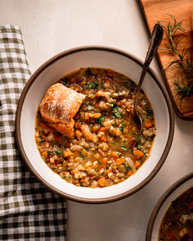 Lemony Lentil Vegetable Soup with Rosemary & Fennel | The First Mess