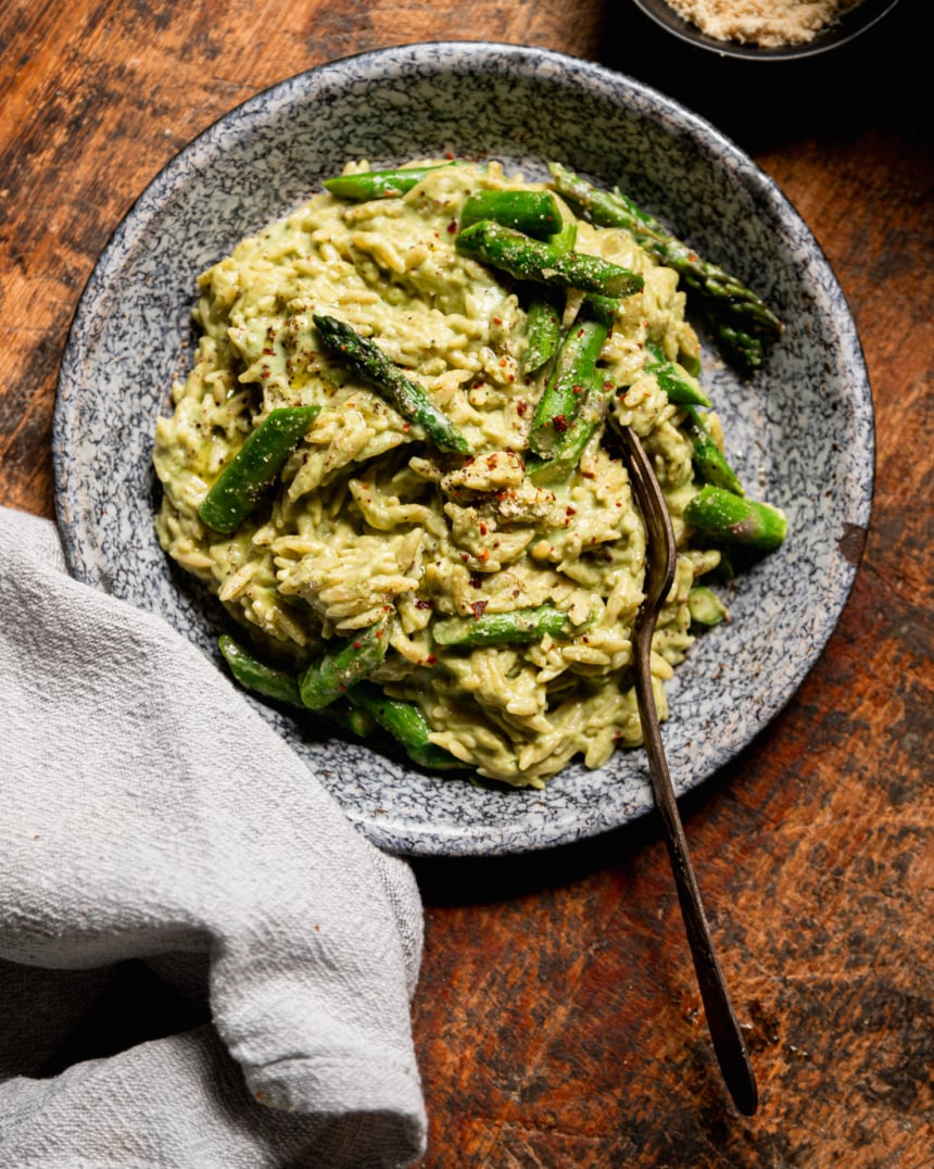 Spring Green Orzo "Risotto" (Vegan) | The First Mess