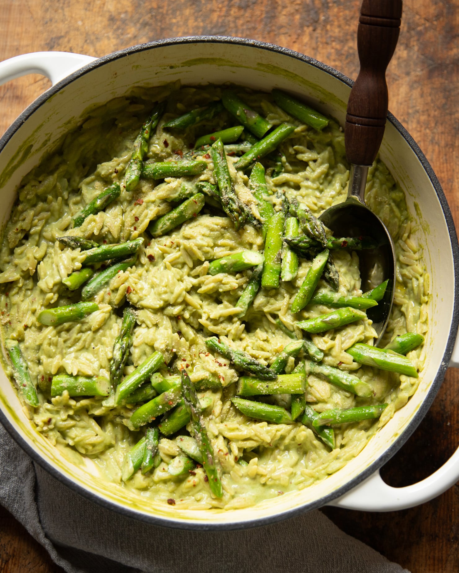 Spring Green Orzo "Risotto" (Vegan) | The First Mess
