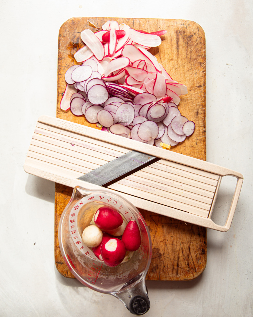 Shaved Cucumber Radish Salad with Garlic Lime Tahini & Basil | The ...