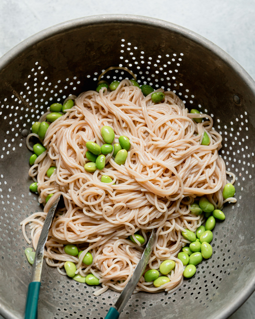 Mango Slaw Noodles with Peanut Sauce & Edamame | The First Mess
