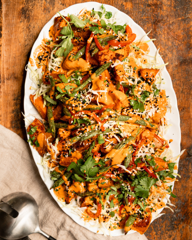 Gochujang Peanut Sweet Potato Salad with Green Beans | The First Mess