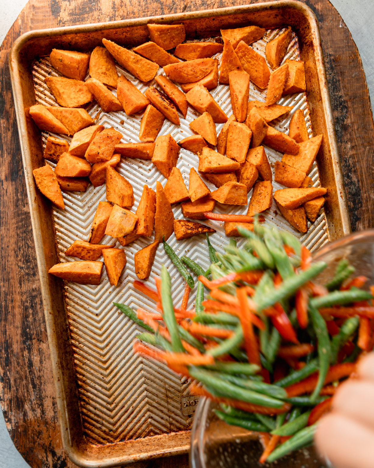 Gochujang Peanut Sweet Potato Salad with Green Beans | The First Mess