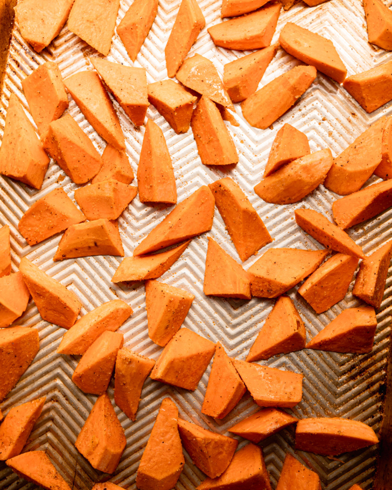 Gochujang Peanut Sweet Potato Salad with Green Beans | The First Mess