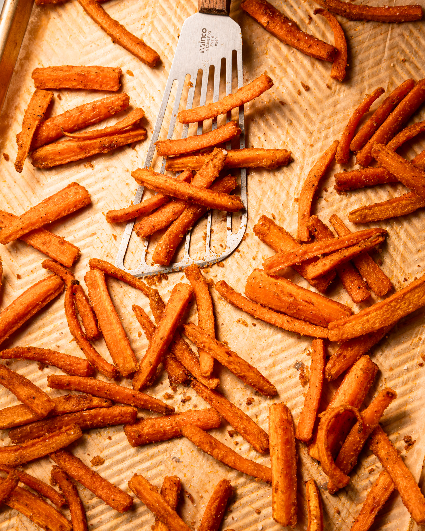 Sheet Pan Roasted Carrot Fries with Garlicky Yogurt Dip | The First Mess